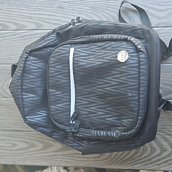 Roxy | Bags | Roxy Laptop Backpack Black Chevron | Poshmark
